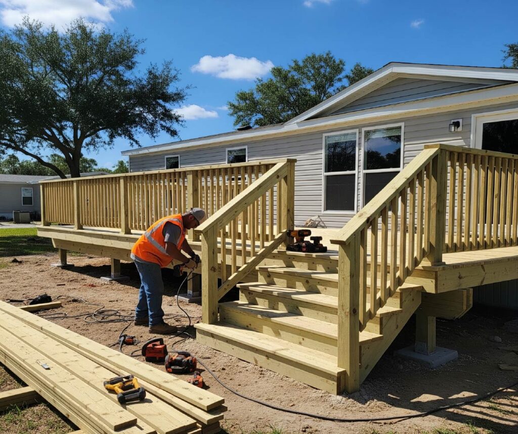 Steps & Decks Installation – Affordable MHS Mobile-Manufactured-Modular ...